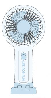 Ventilateur à piles avec support bleu Solid Color Series – Miniso Reunion