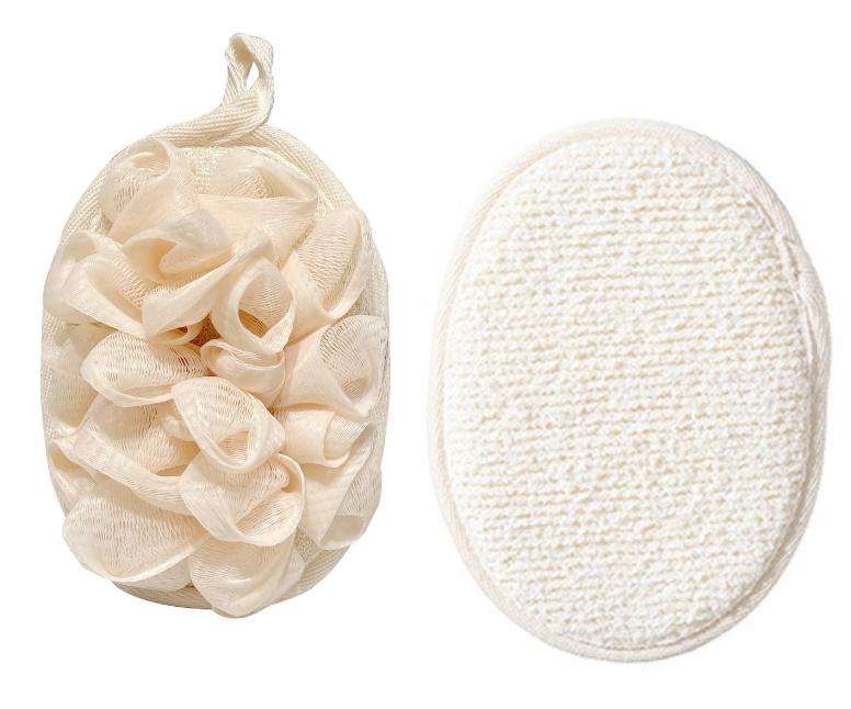 Éponge de douche double face avec loofah Harmony Series – Miniso Reunion