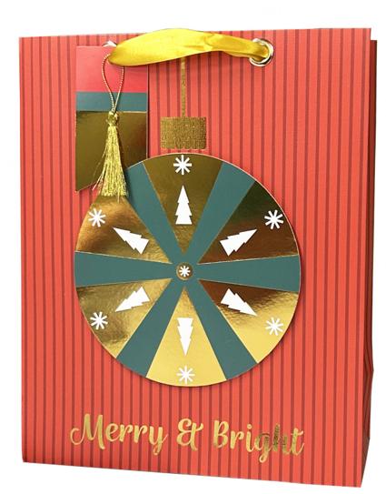 Sac cadeau gd modèle boule de Noël Merry Christmas Series – Miniso Reunion